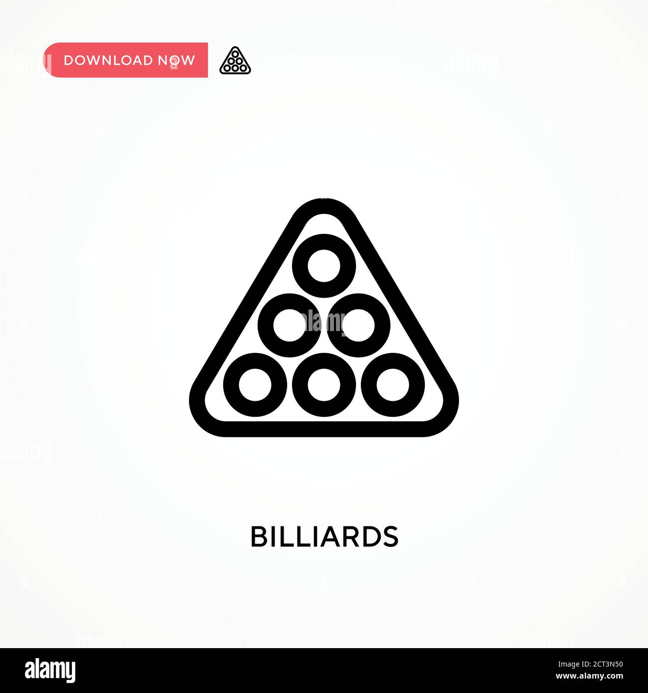 Billiards Simple vector icon. Modern, simple flat vector illustration for web site or mobile app ...