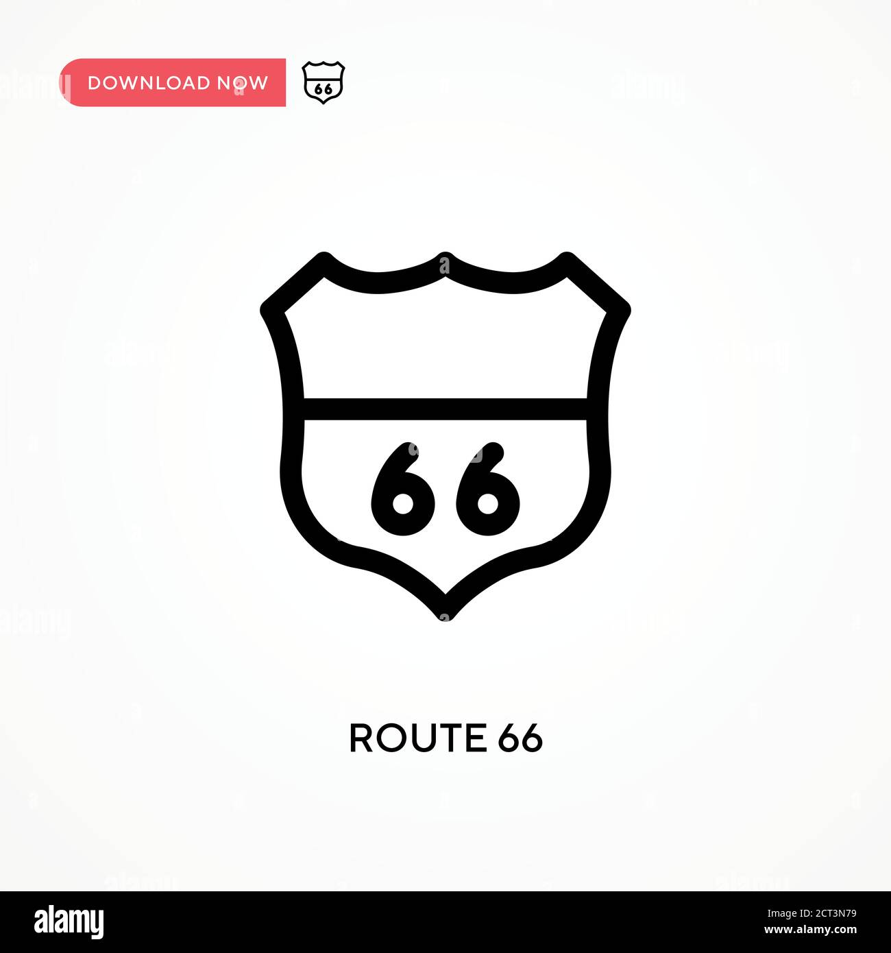 Route 66 Simple vector icon. Modern, simple flat vector illustration ...