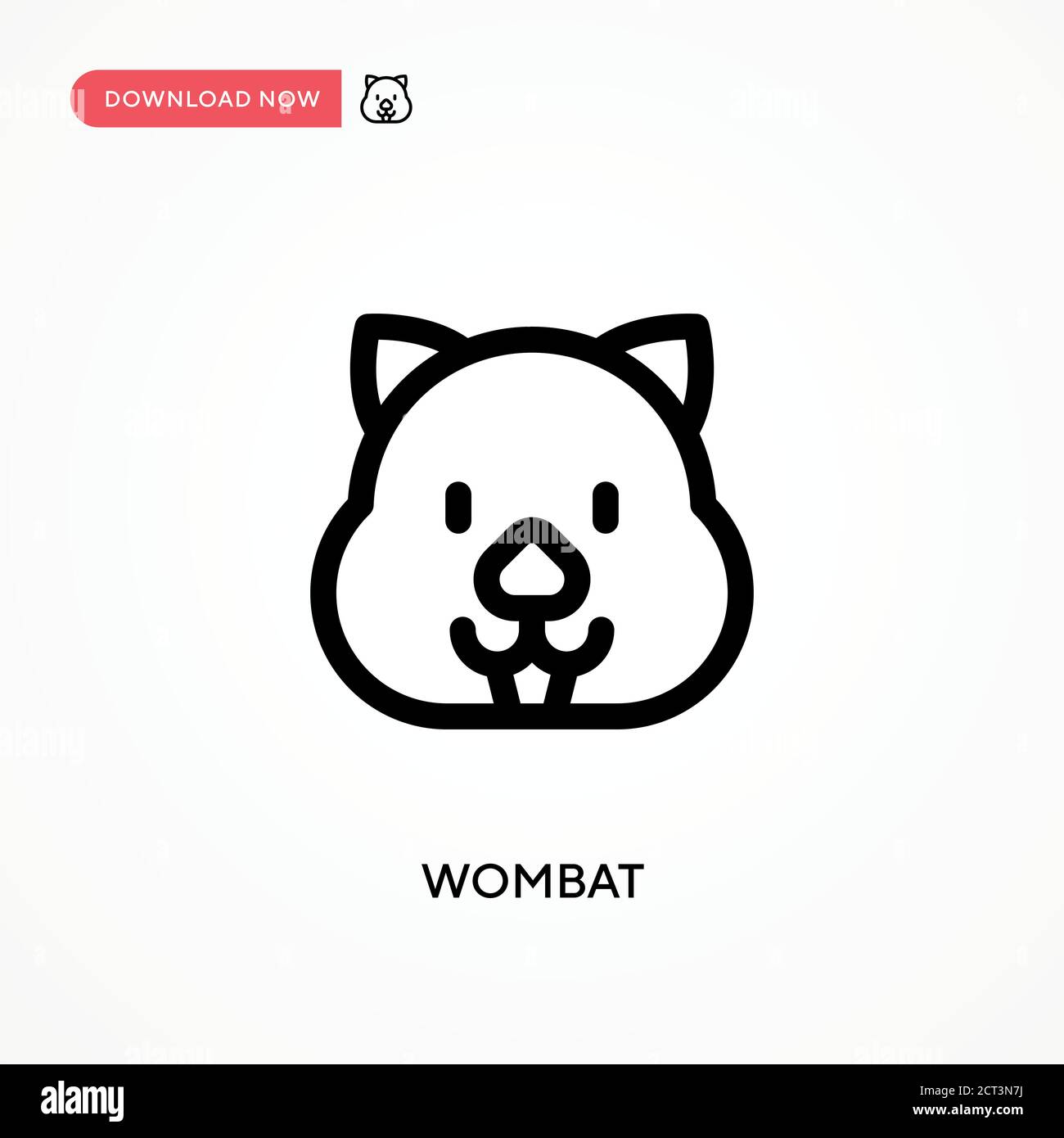 Wombat Simple vector icon. Modern, simple flat vector illustration for ...
