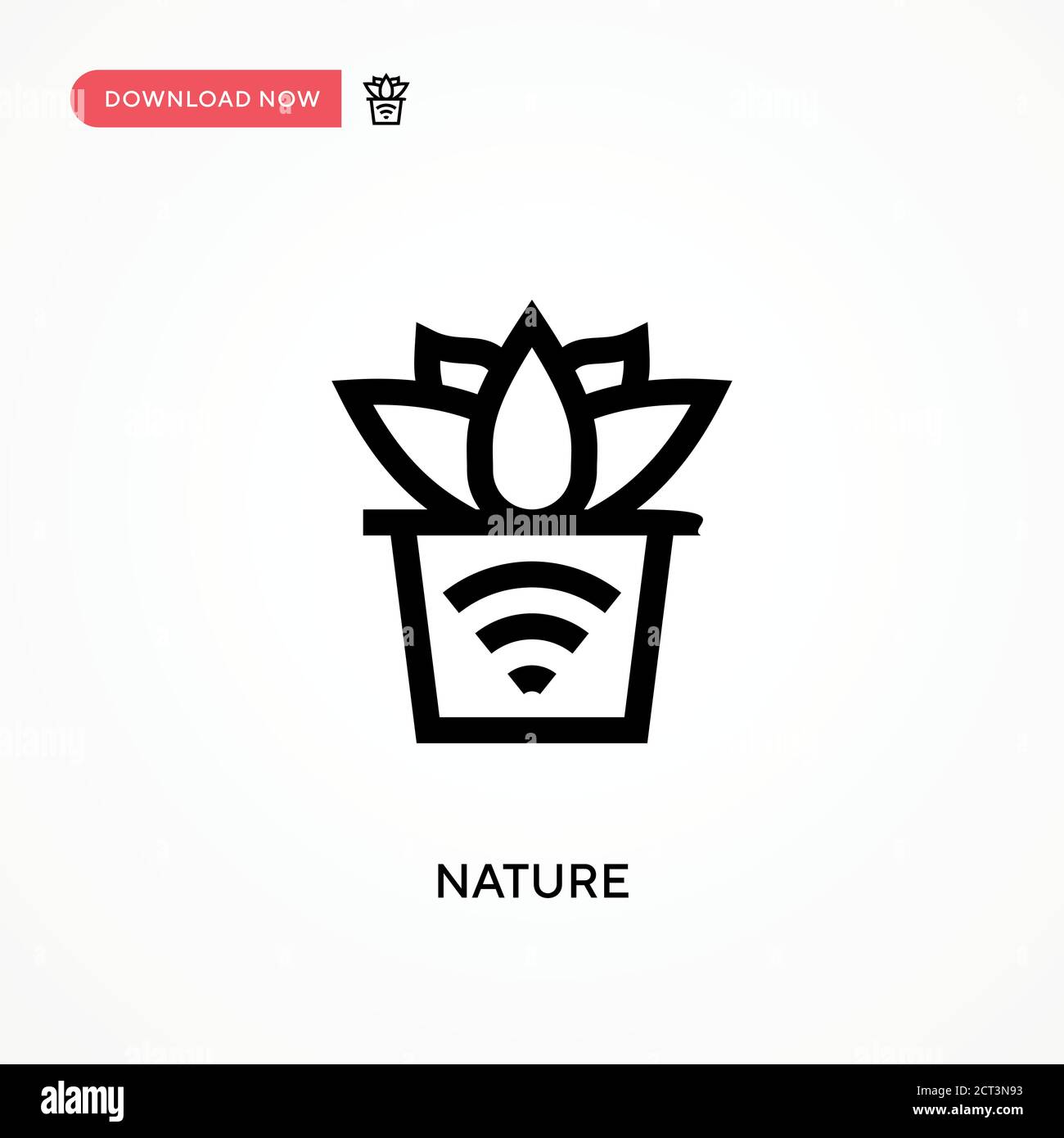 Nature Simple vector icon. Modern, simple flat vector illustration for ...