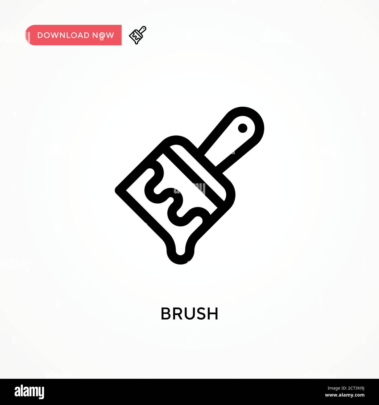 Brush Simple vector icon. Modern, simple flat vector illustration for ...