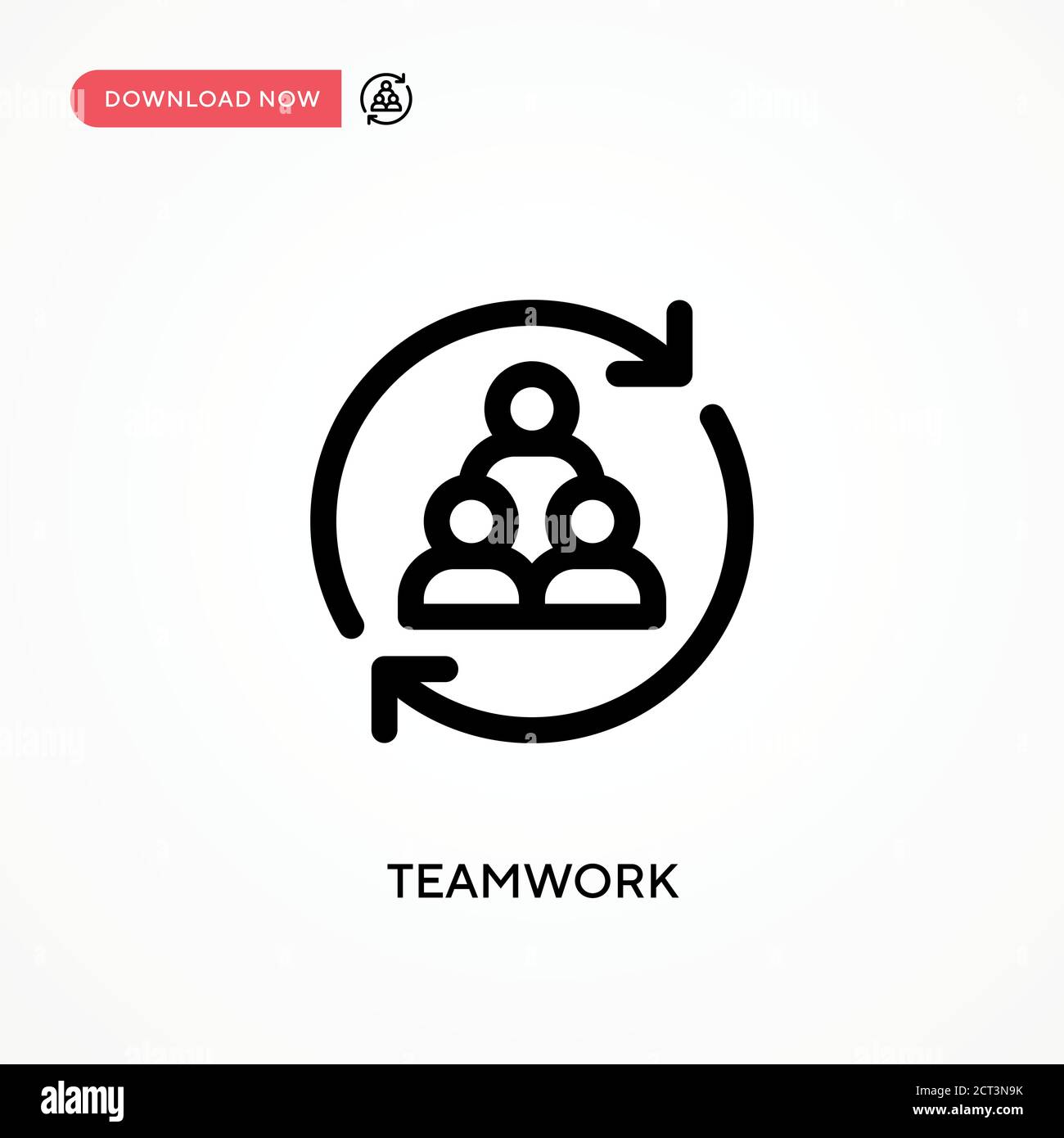 Teamwork Simple vector icon. Modern, simple flat vector illustration ...