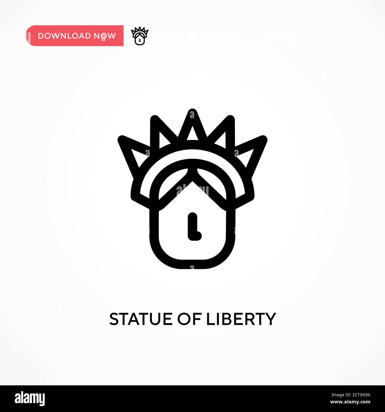 Statue of liberty Simple vector icon. Modern, simple flat vector ...