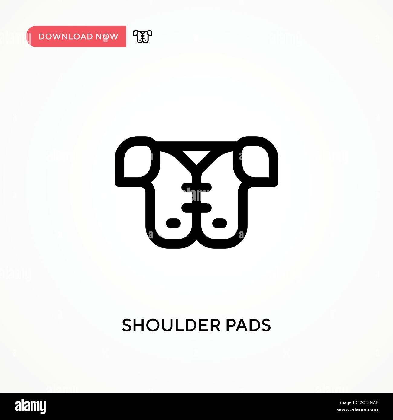 Shoulder pads Simple vector icon. Modern, simple flat vector ...