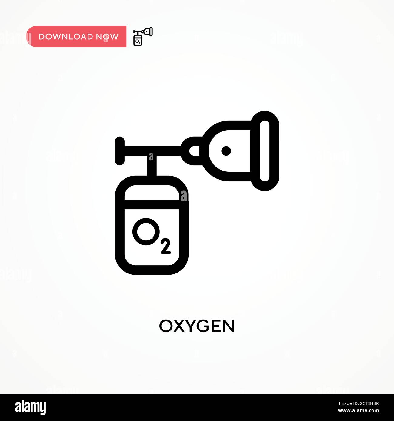 Oxygen Simple vector icon. Modern, simple flat vector illustration for ...