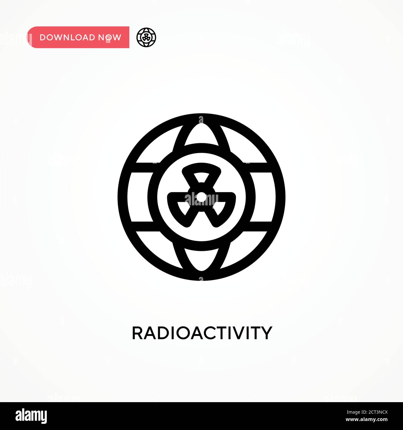 Radioactivity Simple vector icon. Modern, simple flat vector ...