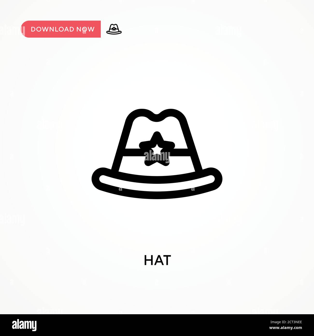 Hat Simple vector icon. Modern, simple flat vector illustration for web ...