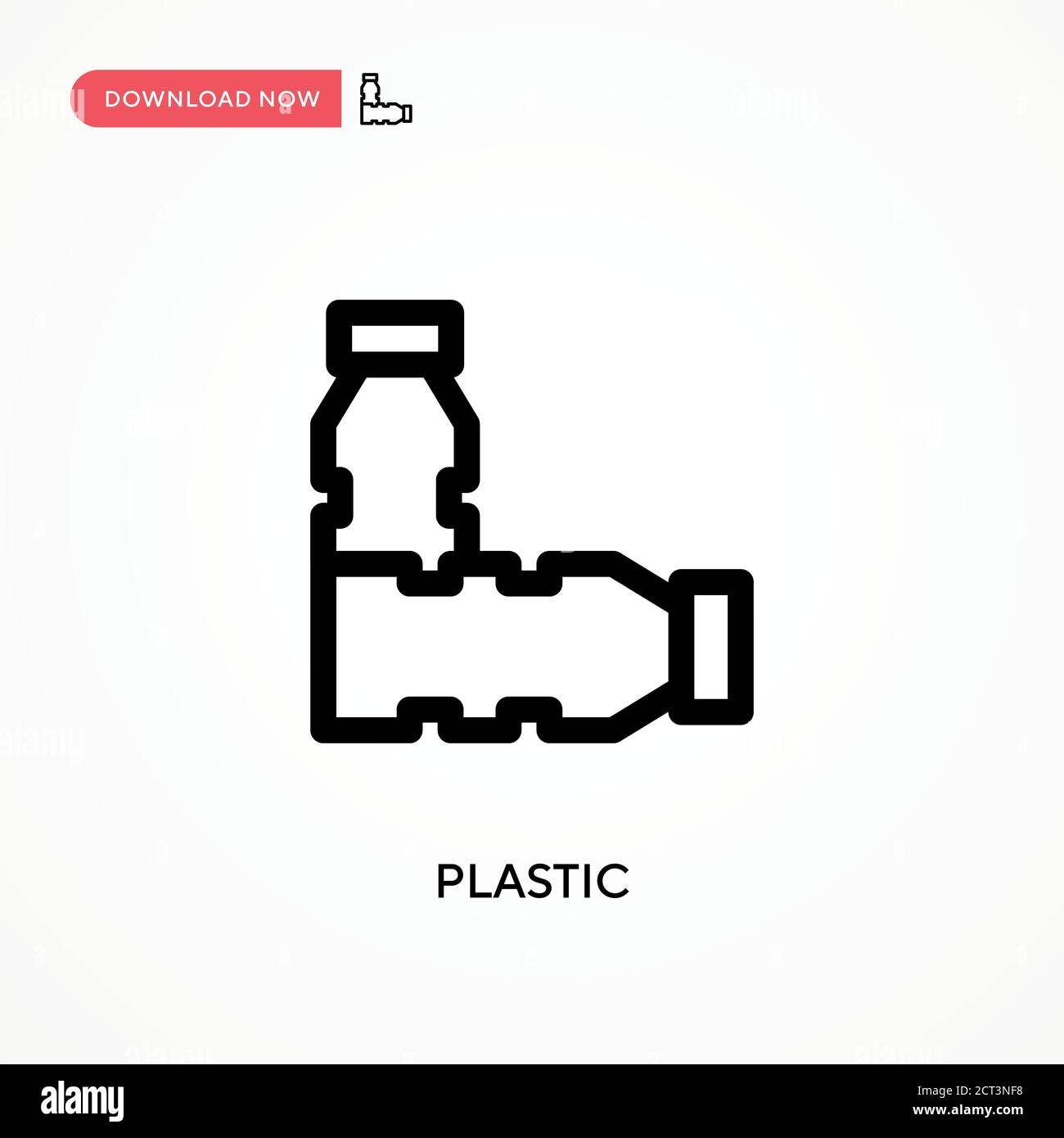 Plastic Simple vector icon. Modern, simple flat vector illustration for ...