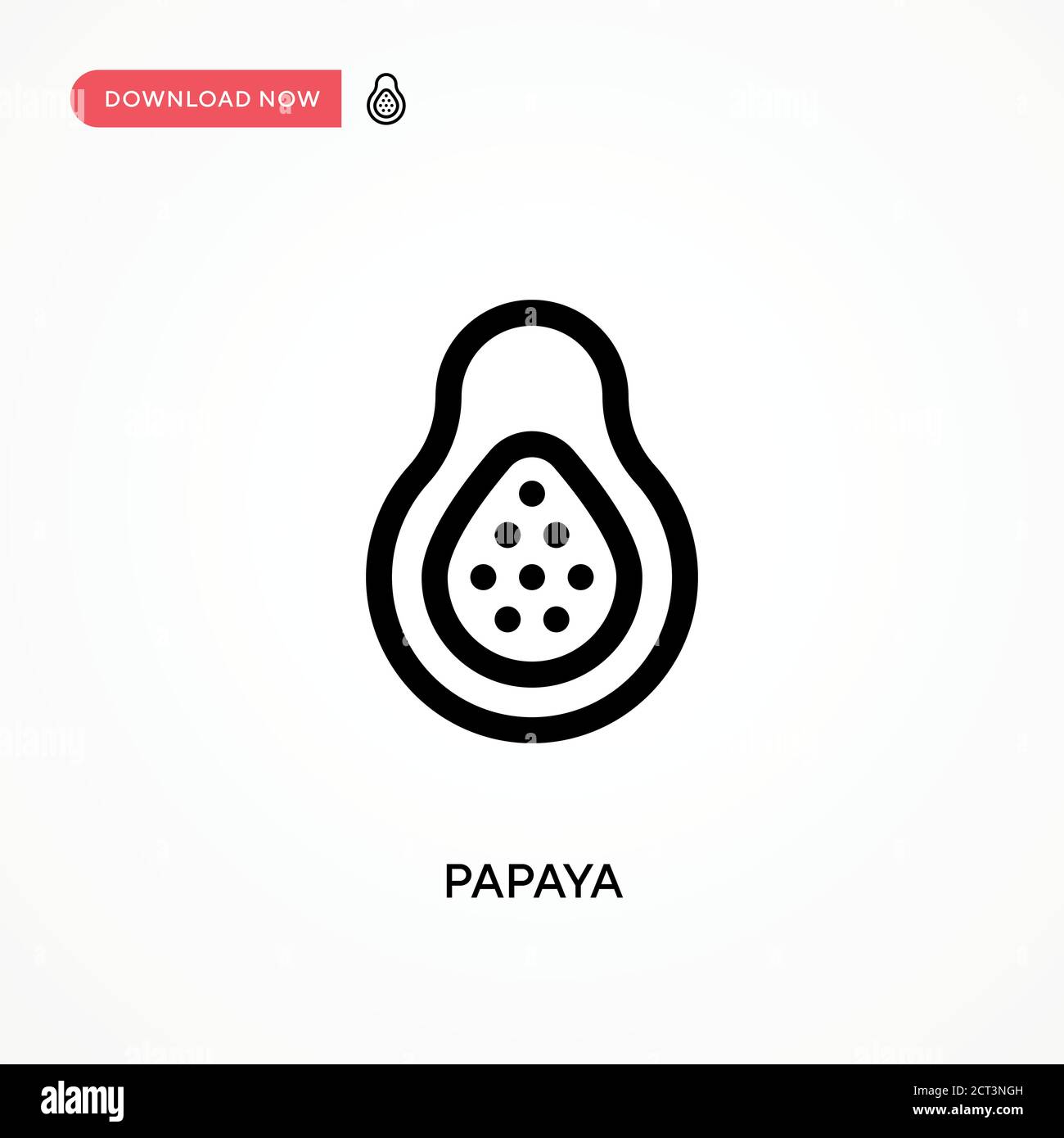 Papaya Simple vector icon. Modern, simple flat vector illustration for ...