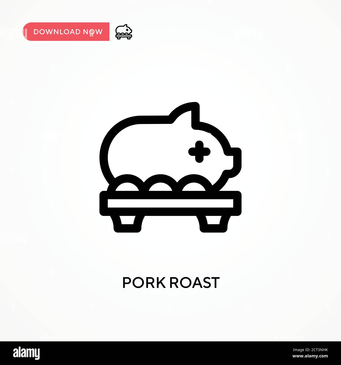 Shoulder lamb roast rosemary Stock Vector Images - Alamy