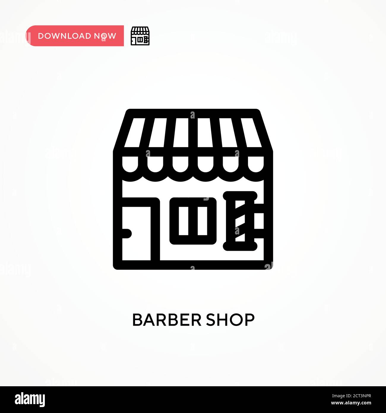 Barber shop Simple vector icon. Modern, simple flat vector illustration ...