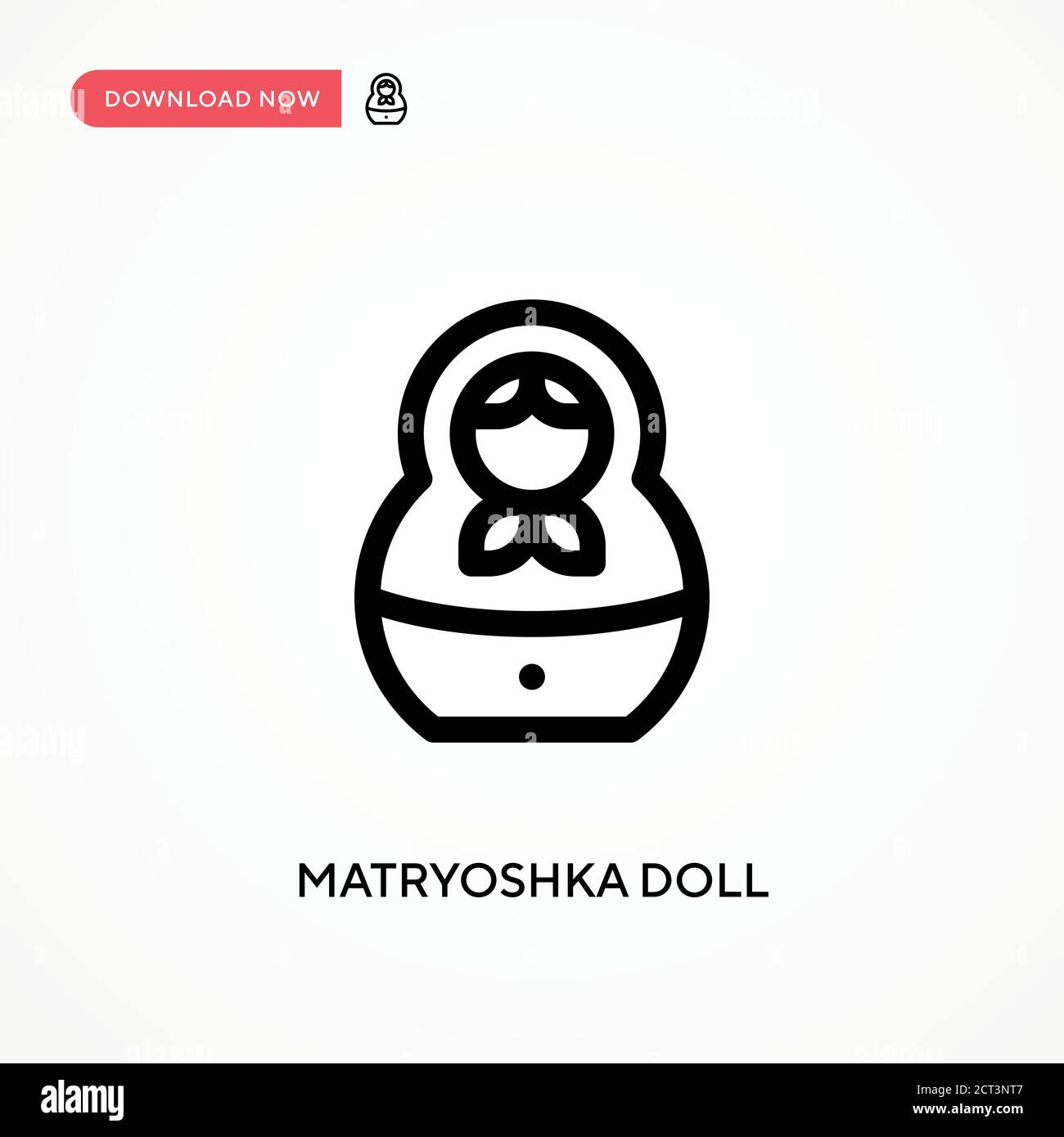 Matryoshka doll Simple vector icon. Modern, simple flat vector ...