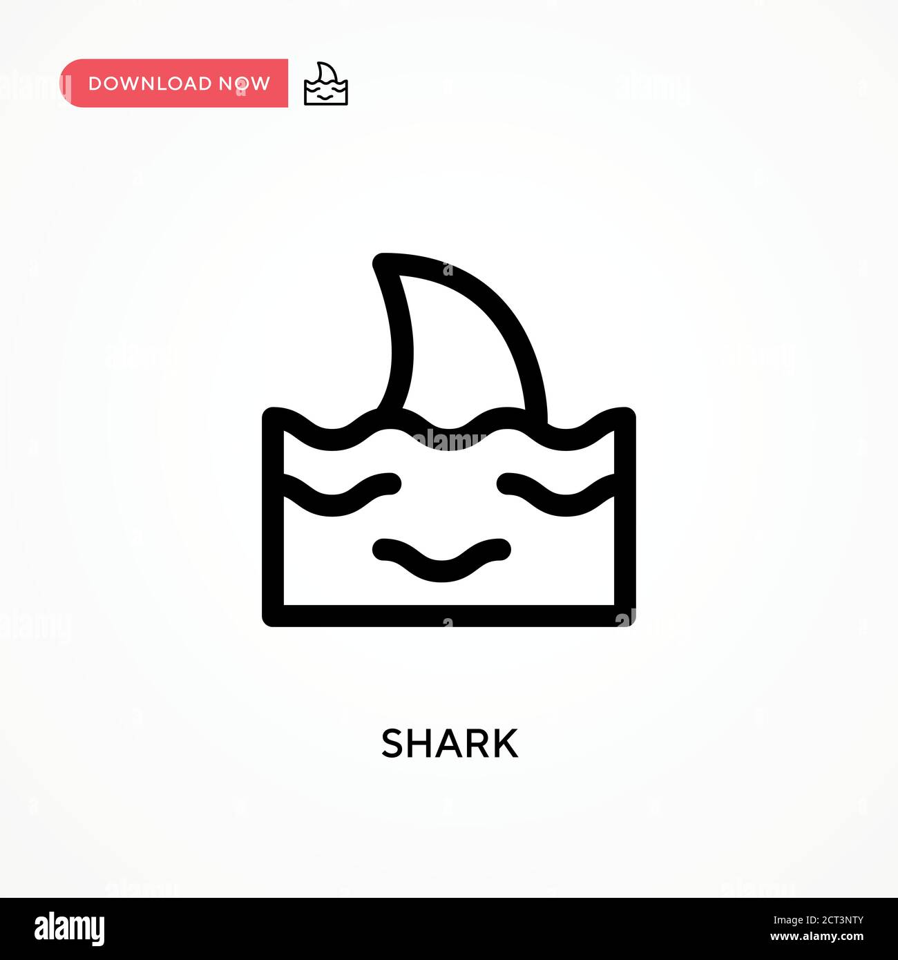 Shark Simple vector icon. Modern, simple flat vector illustration for ...
