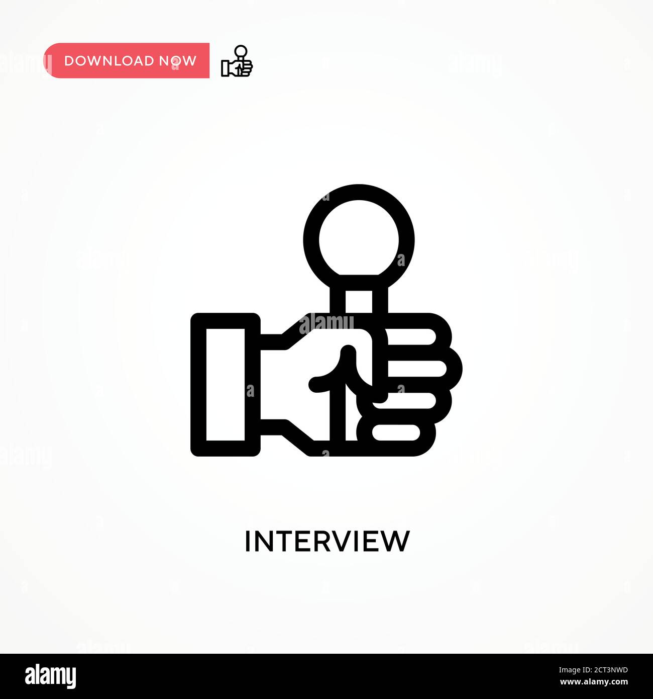Interview Simple vector icon. Modern, simple flat vector illustration ...