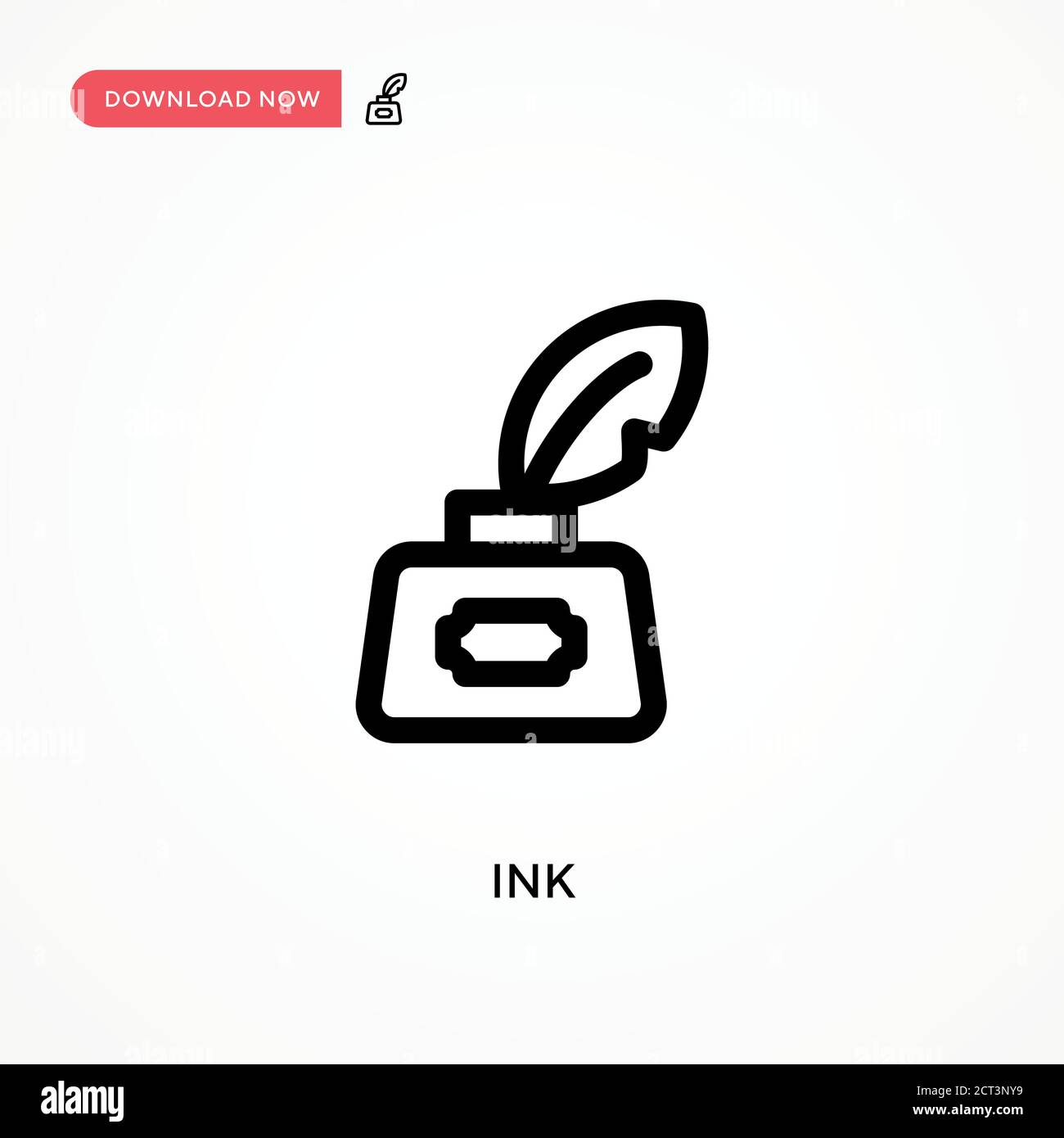 Ink Simple vector icon. Modern, simple flat vector illustration for web ...