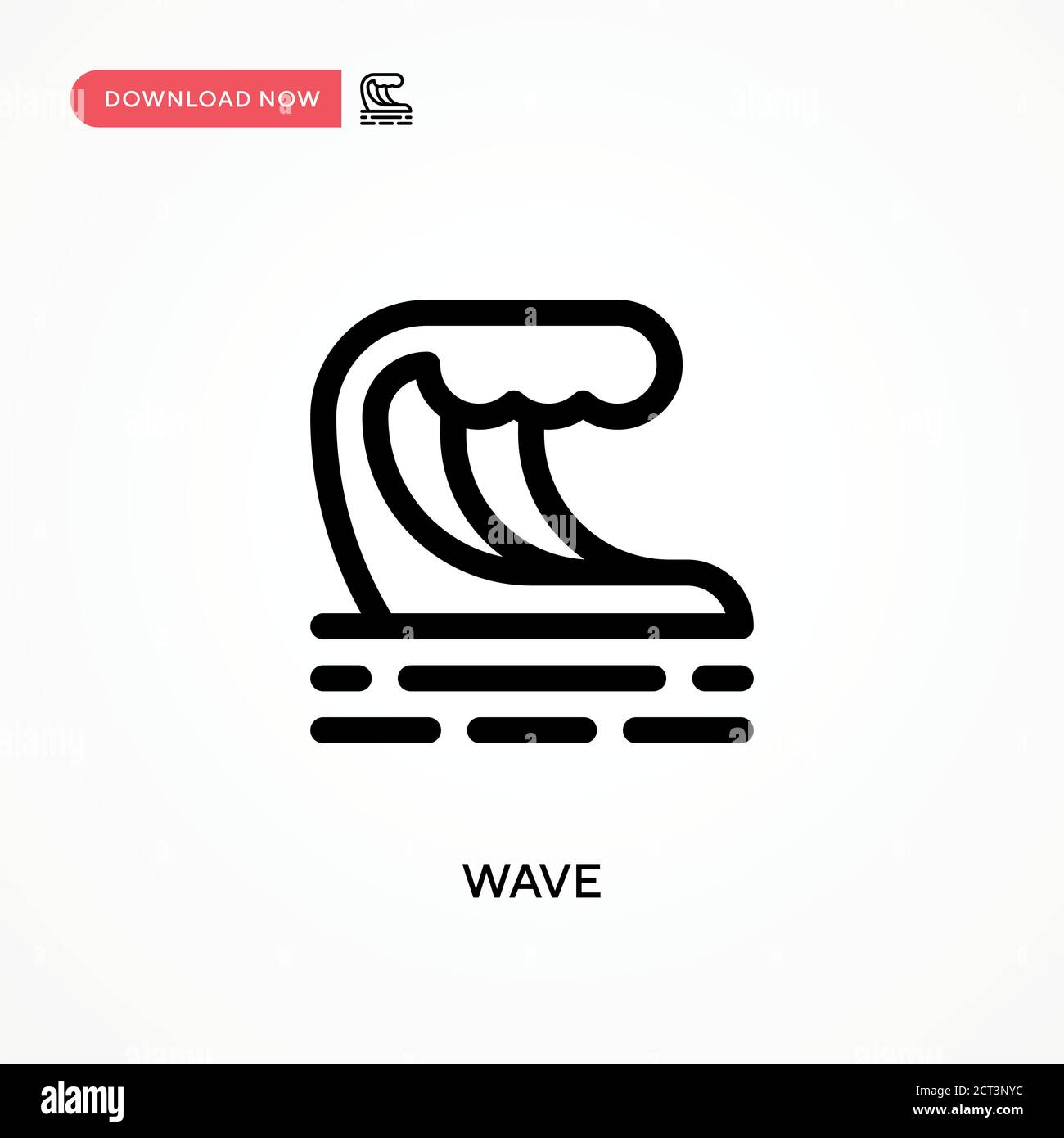 Wave Simple vector icon. Modern, simple flat vector illustration for ...