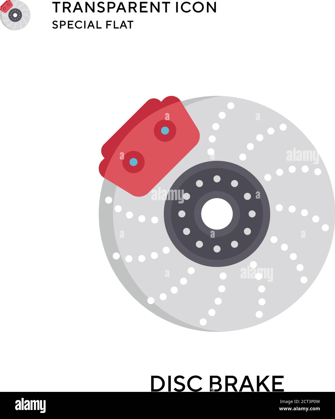 Disc brake vector icon. Flat style illustration. EPS 10 vector Stock ...