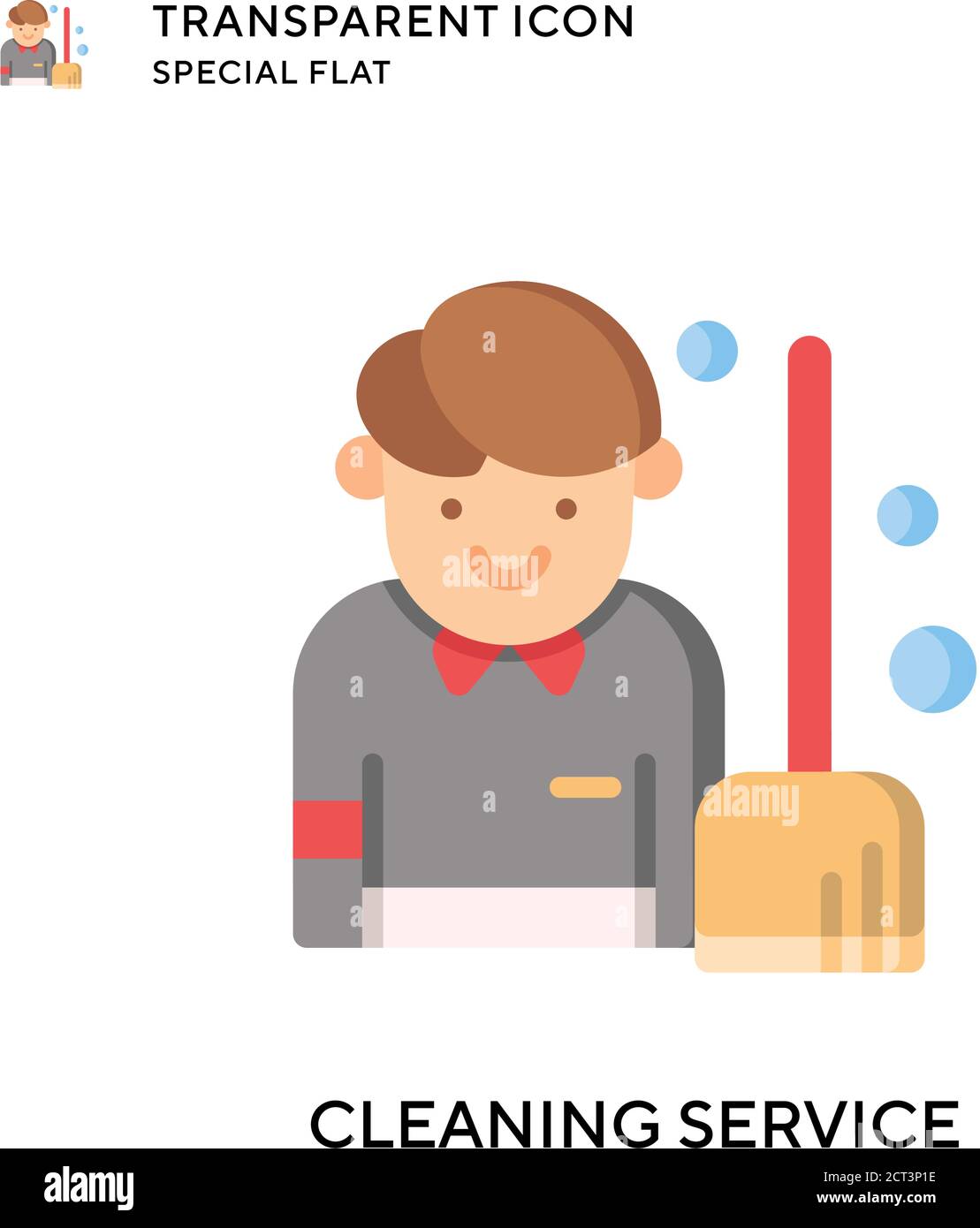 Cleaning service vector icon. Flat style illustration. EPS 10 vector ...
