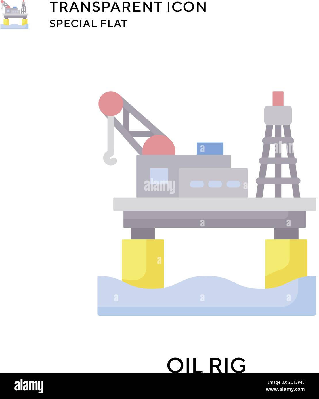 Oil rig vector icon. Flat style illustration. EPS 10 vector Stock ...