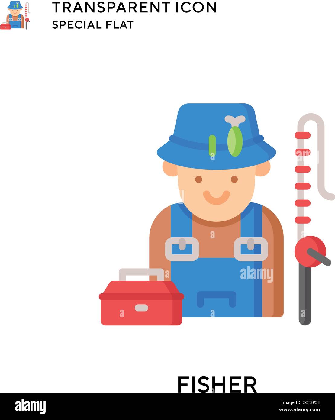 Fisher vector icon. Flat style illustration. EPS 10 vector Stock Vector ...