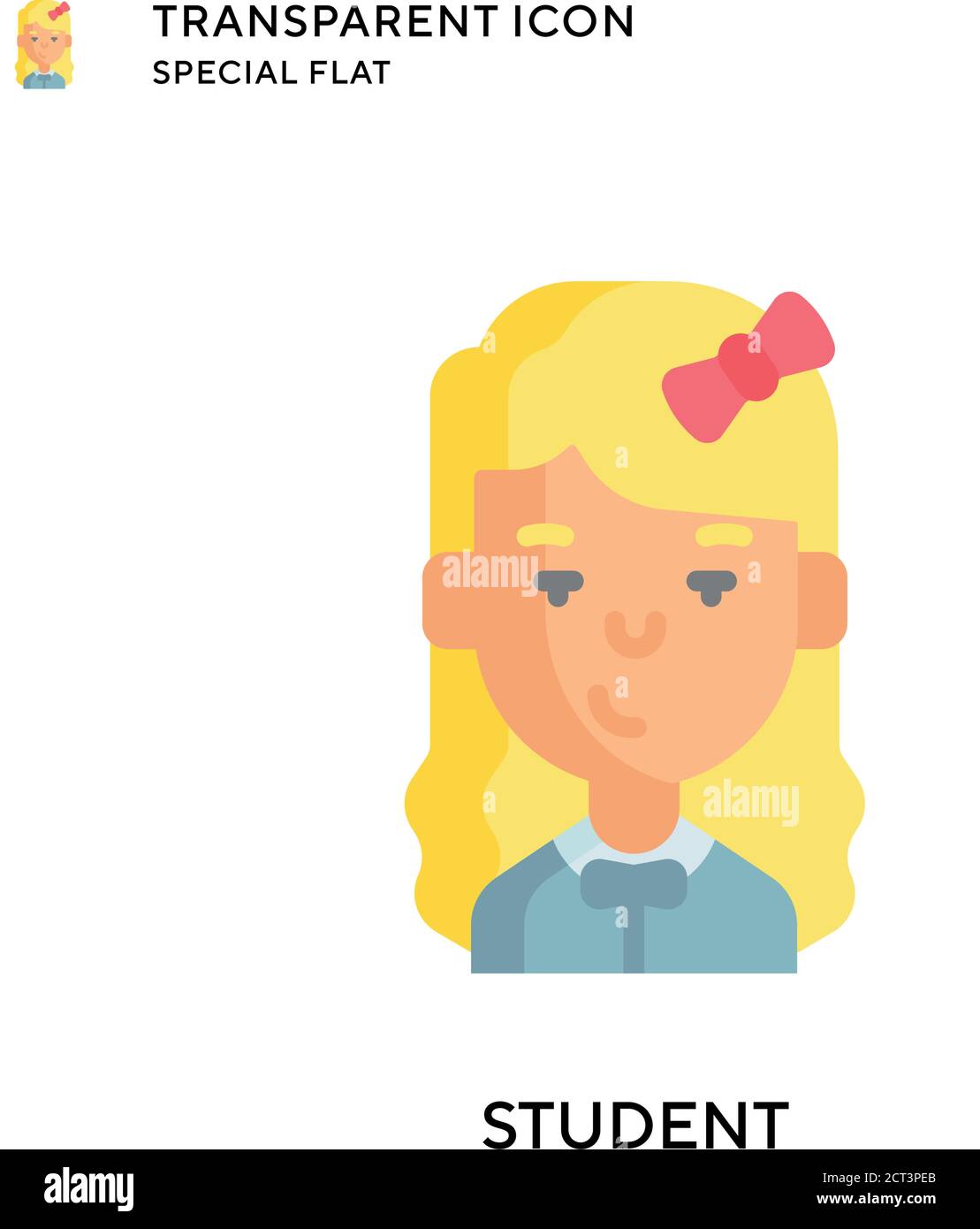 Student vector icon. Flat style illustration. EPS 10 vector Stock ...