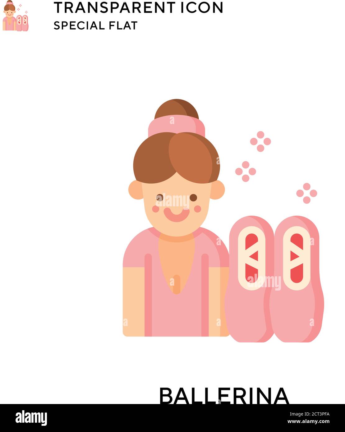 Ballerina vector icon. Flat style illustration. EPS 10 vector Stock ...