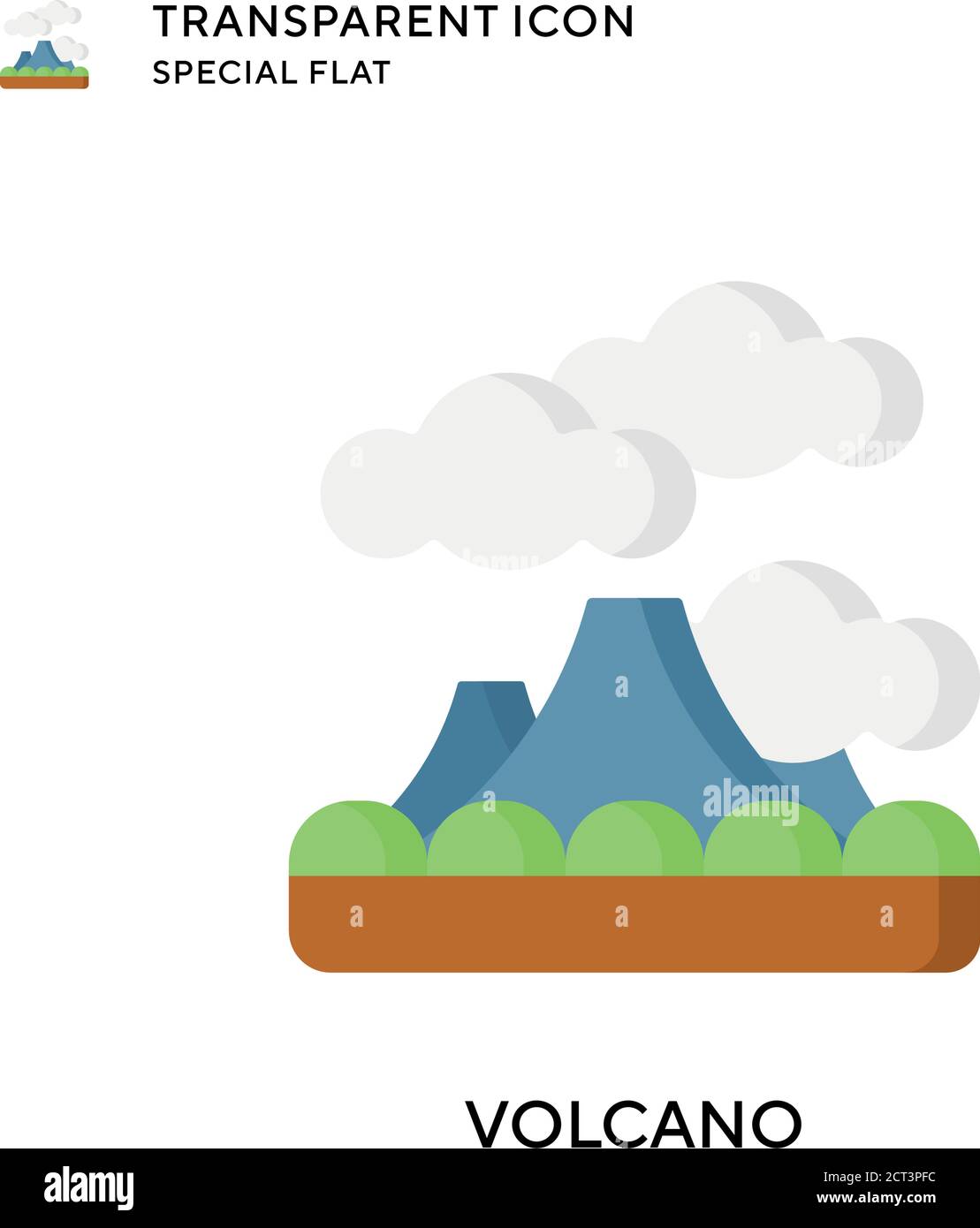 Volcanoes exploding illustration Cut Out Stock Images & Pictures - Alamy