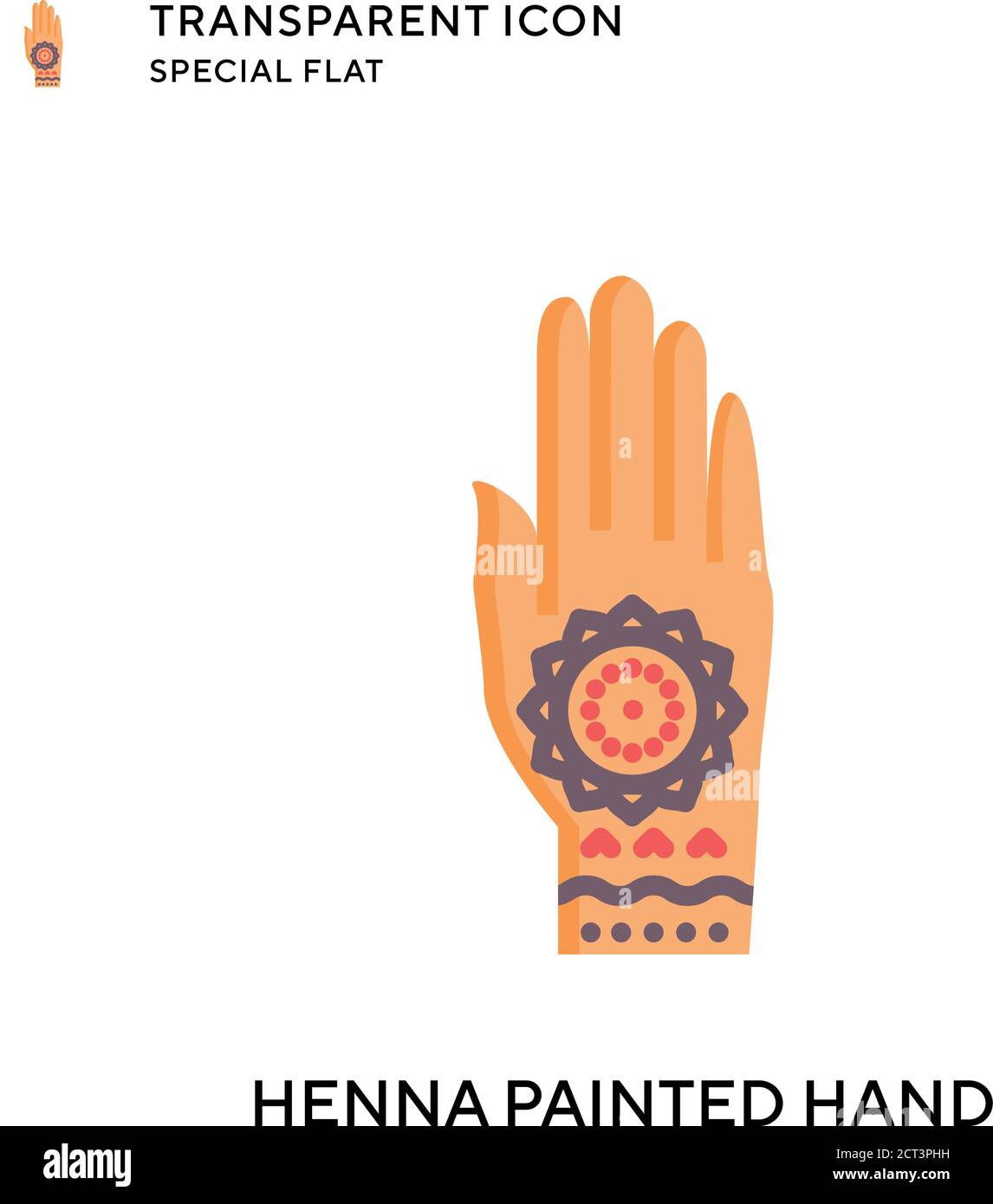 Henna painted hand icon vector vectors hi-res stock photography and ...