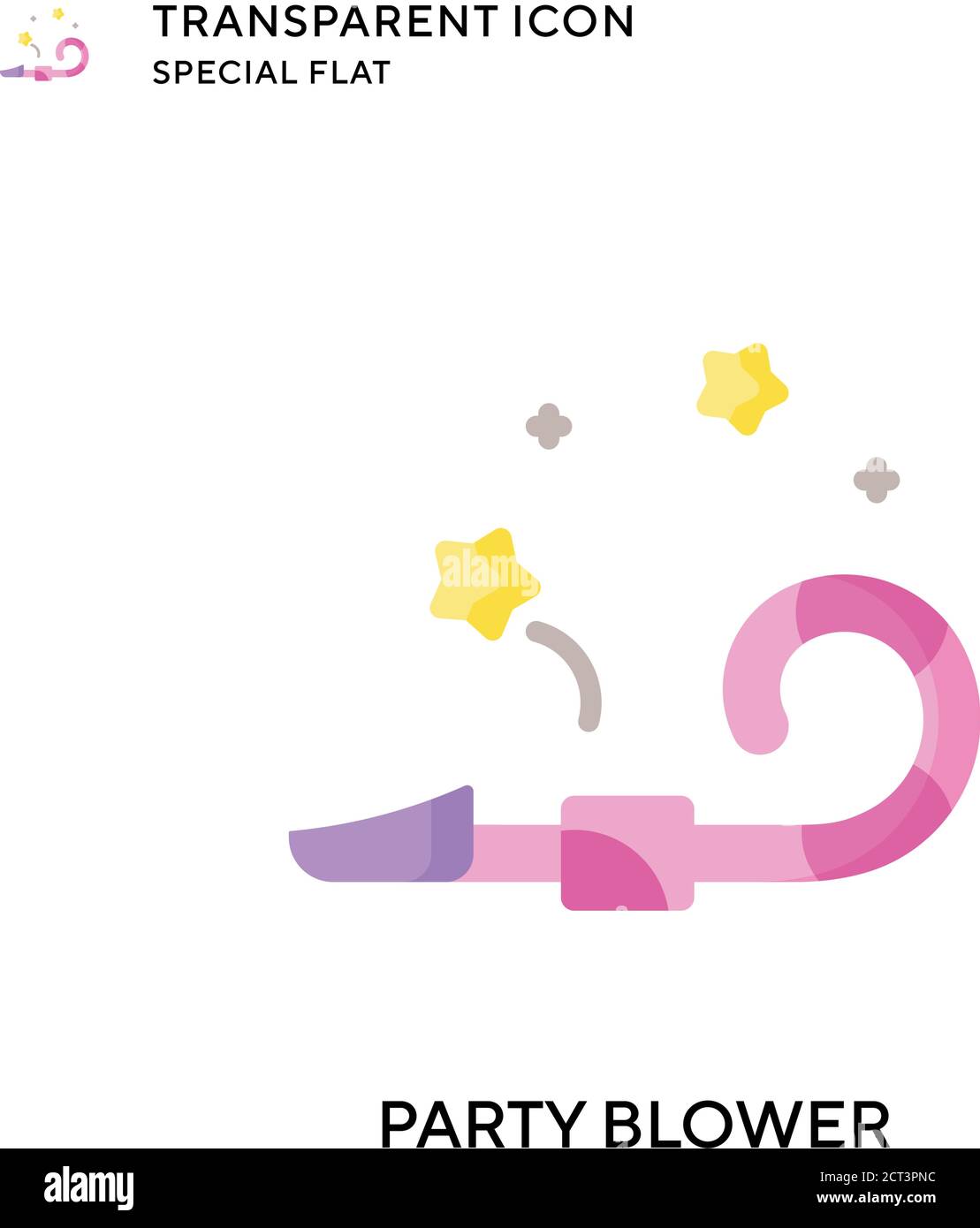 Party blower vector icon. Flat style illustration. EPS 10 vector Stock ...