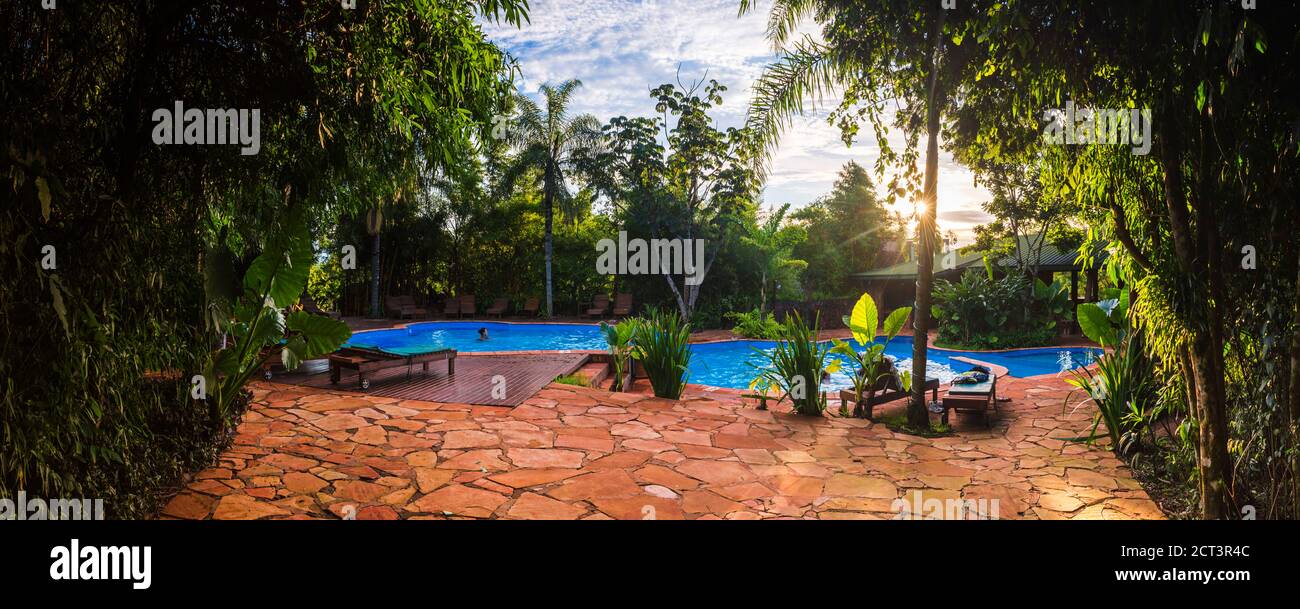Swiming pool in the rainforest at accommodation near Iguazu Falls and ...