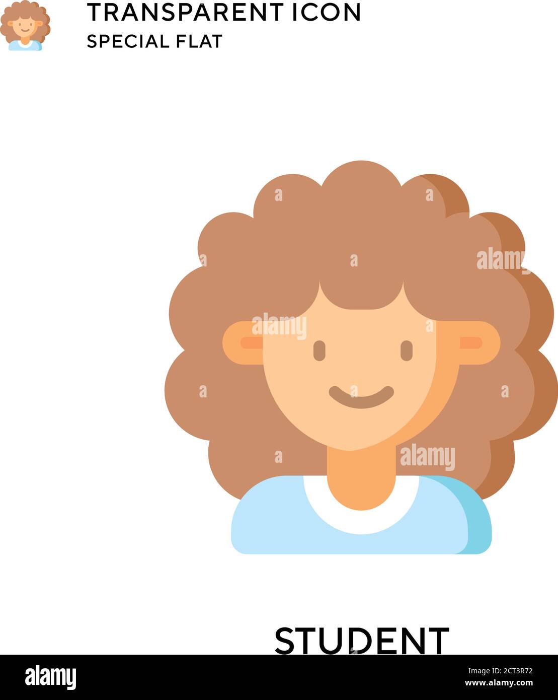 Student vector icon. Flat style illustration. EPS 10 vector Stock ...