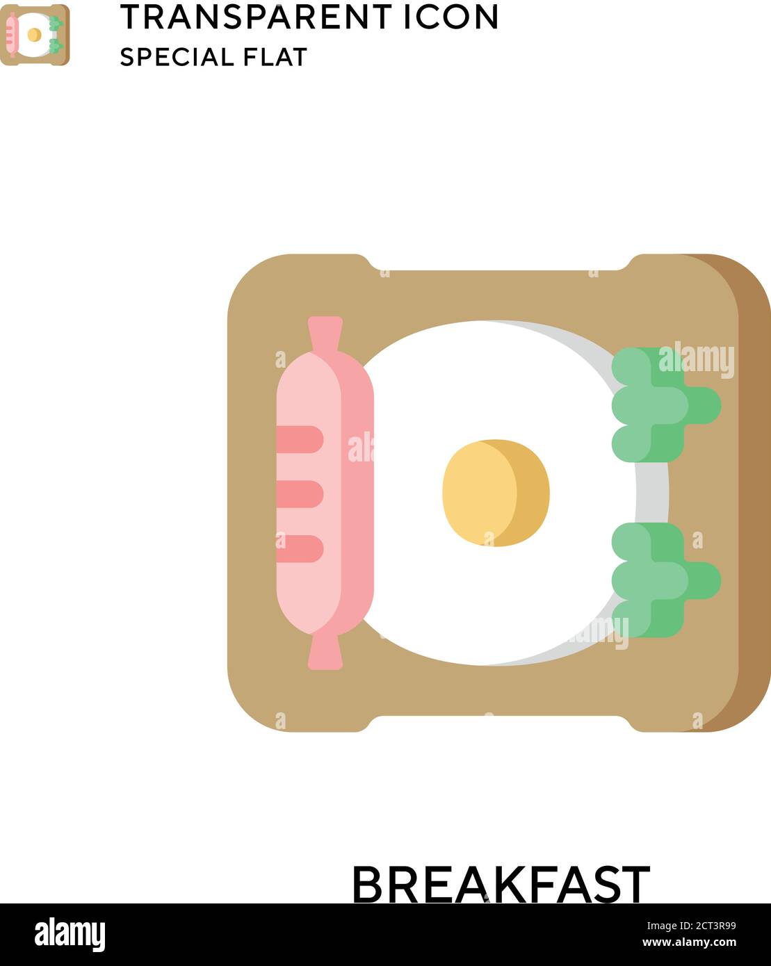 Breakfast vector icon. Flat style illustration. EPS 10 vector Stock ...