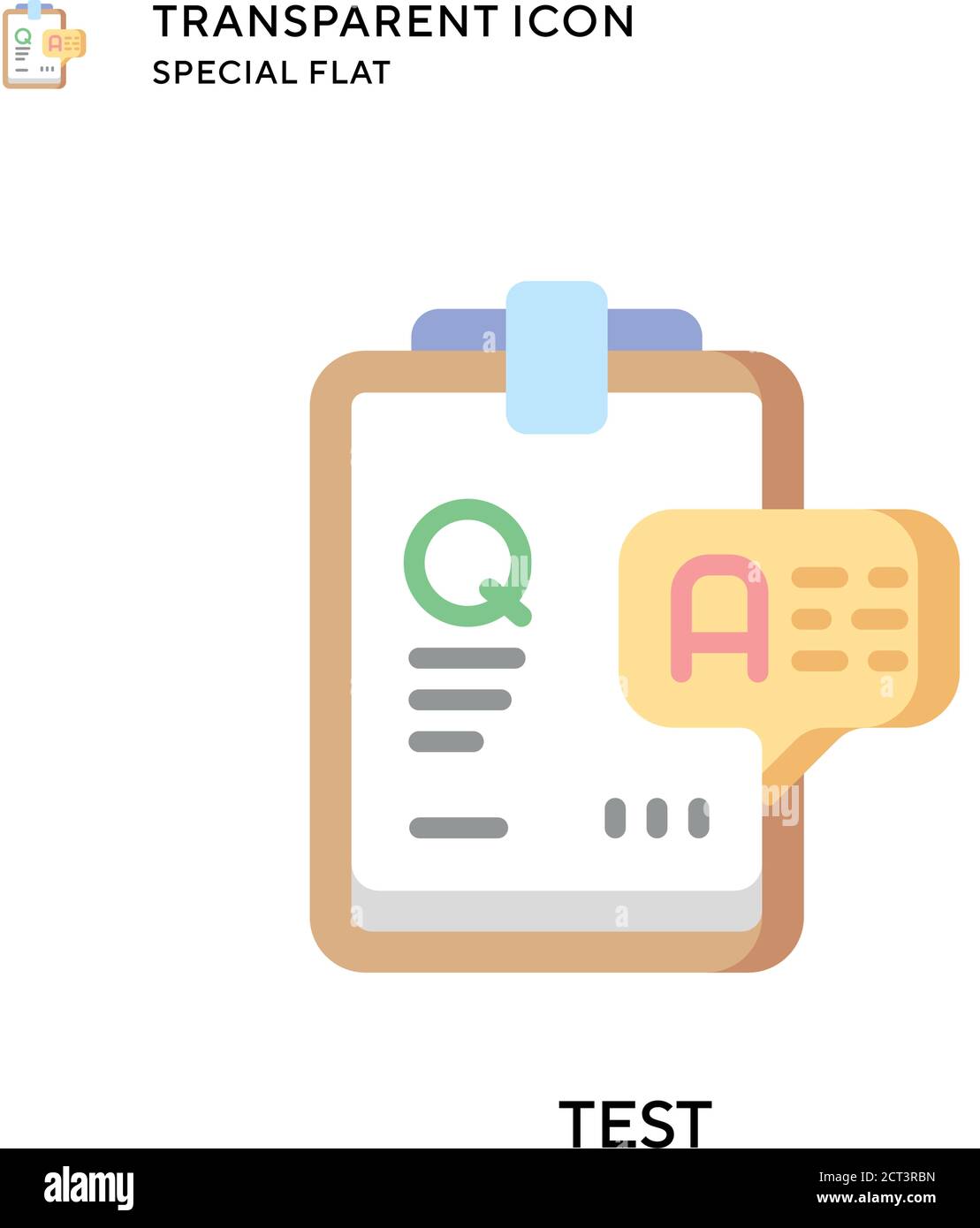 Test vector icon. Flat style illustration. EPS 10 vector Stock Vector ...