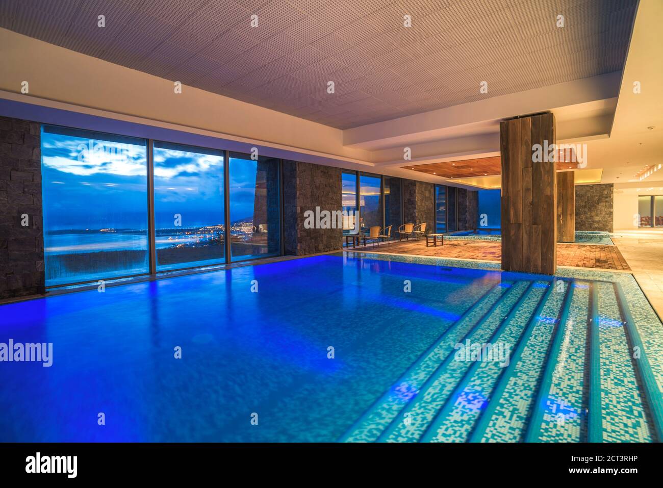 Indoor swimming pool with amazing view of Andes Mountains, Ushuaia ...