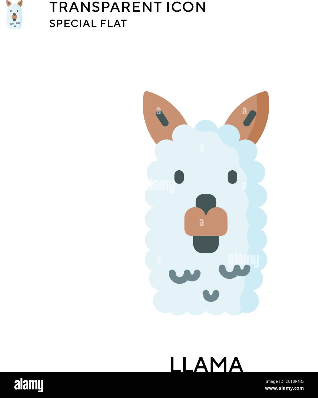 Alpaca llama icon flat Cut Out Stock Images & Pictures - Alamy