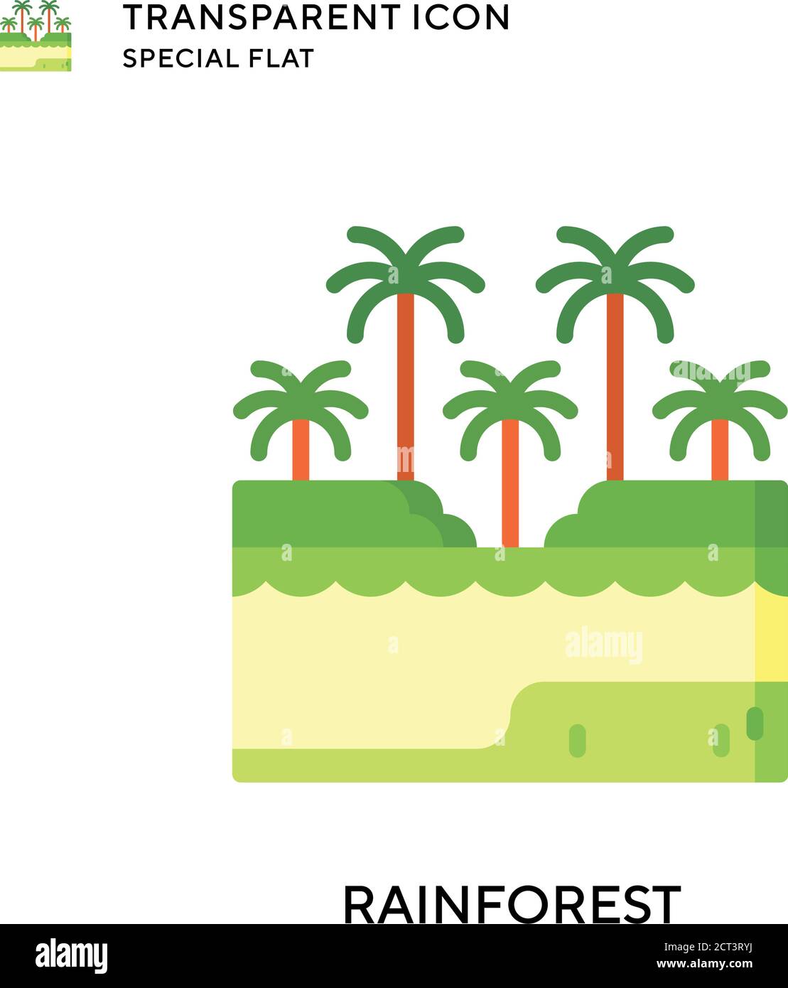 Rainforest vector icon. Flat style illustration. EPS 10 vector Stock Vector Image & Art - Alamy