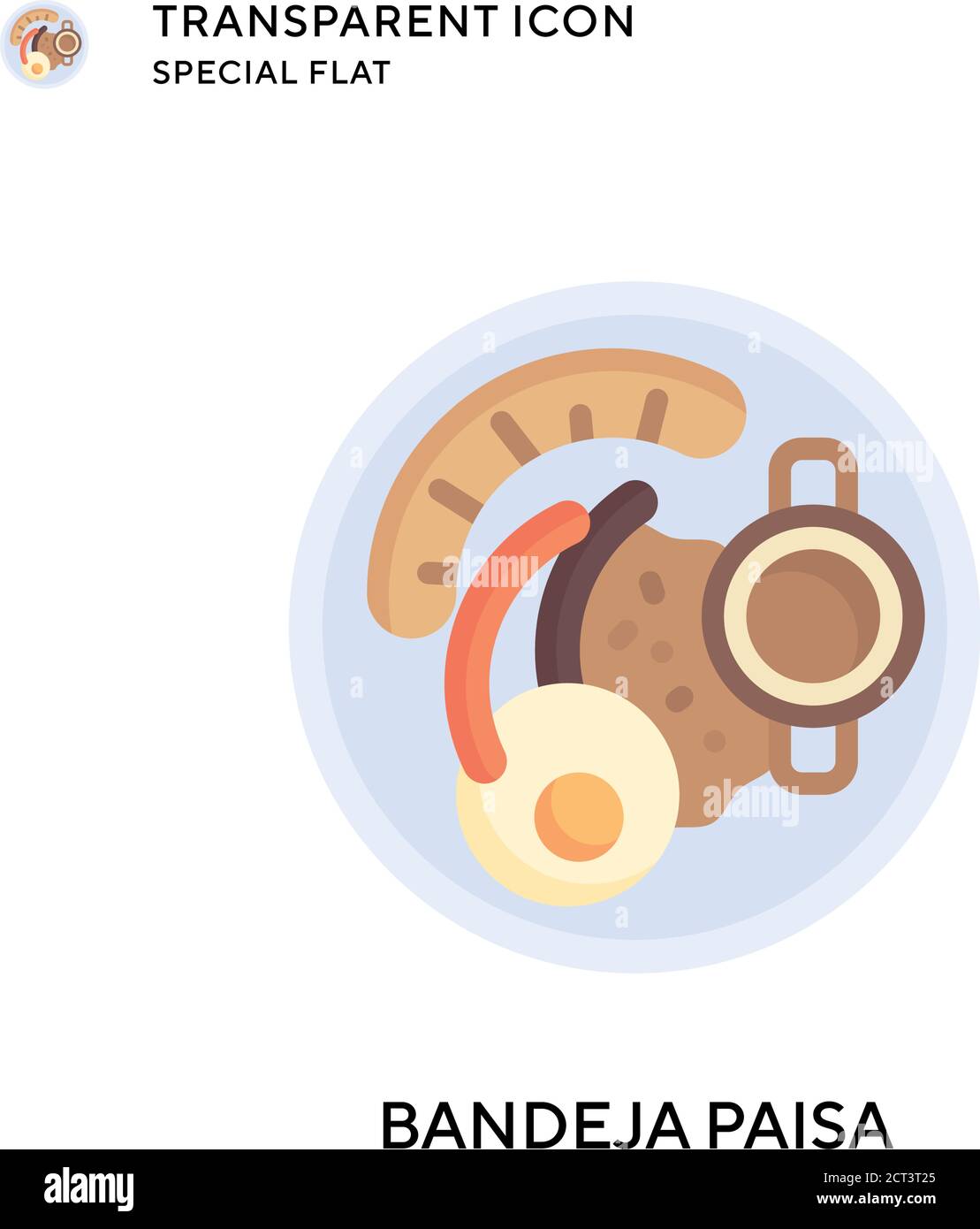 Bandeja paisa vector icon. Flat style illustration. EPS 10 vector Stock ...