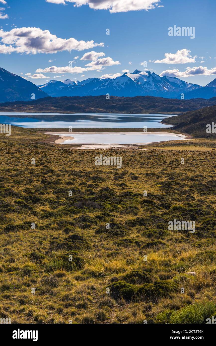 Belgrano Lake (Lago Belgrano) with Andes Mountain Range backdrop ...
