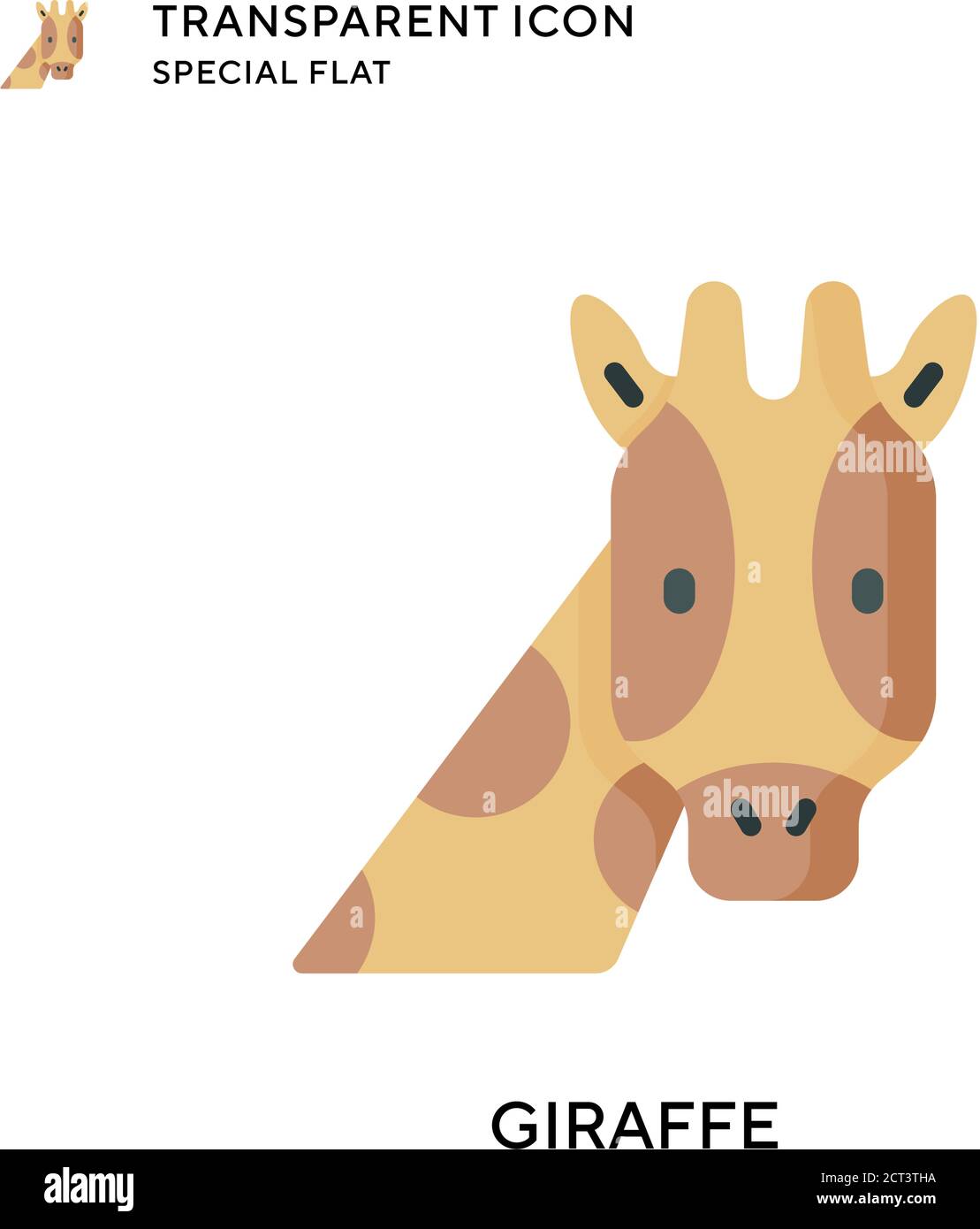 Giraffe vector icon. Flat style illustration. EPS 10 vector Stock ...