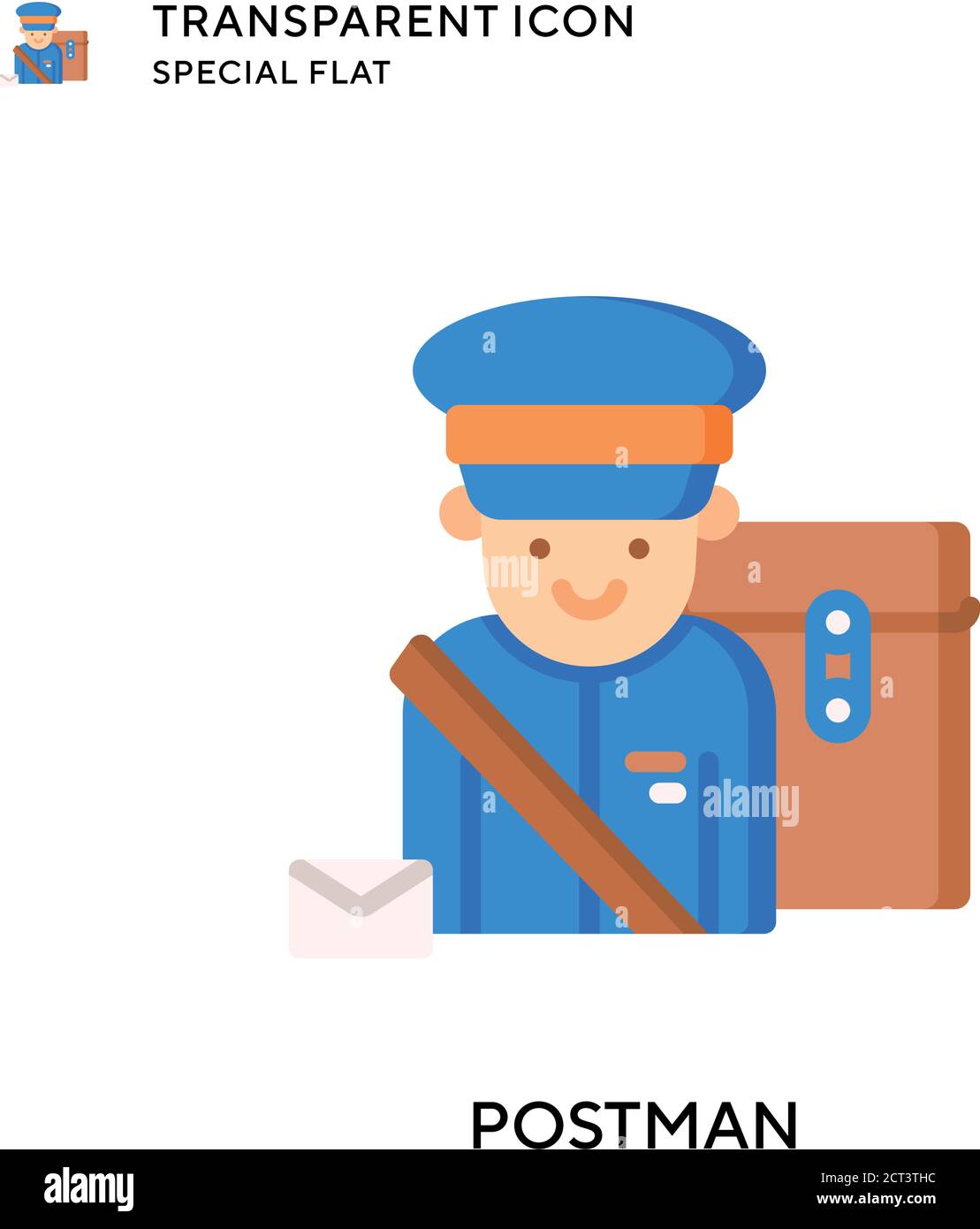 Postman vector icon. Flat style illustration. EPS 10 vector Stock ...