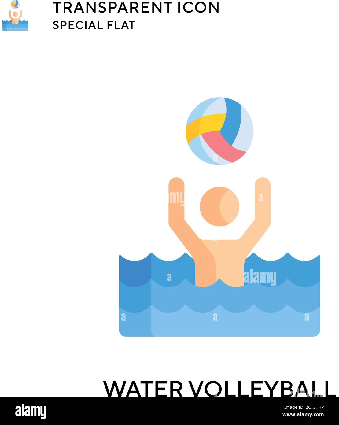 Water volleyball vector icon. Flat style illustration. EPS 10 vector ...