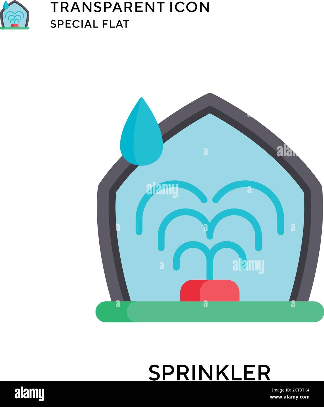 Sprinkler vector icon. Flat style illustration. EPS 10 vector Stock ...