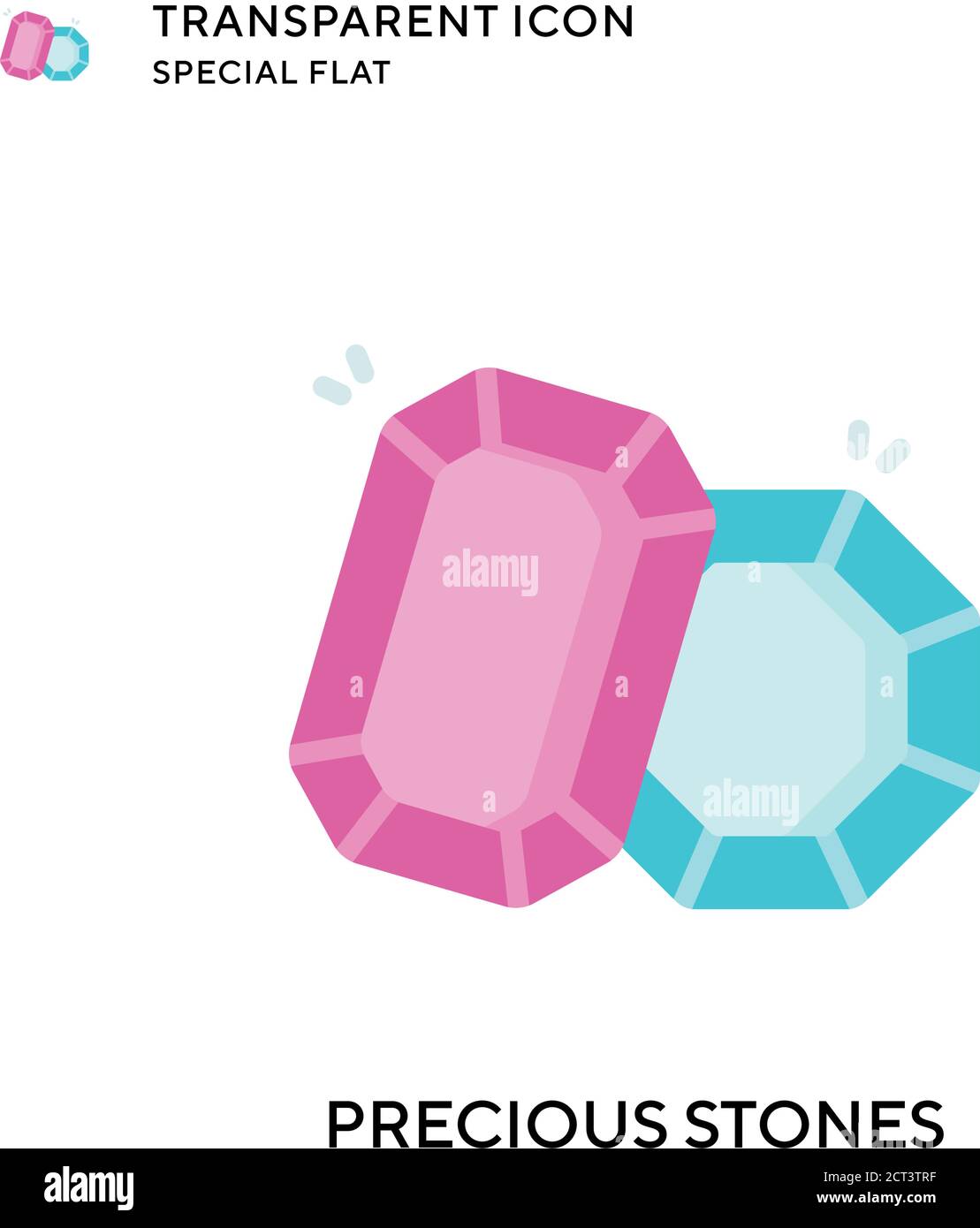 Precious stones vector icon. Flat style illustration. EPS 10 vector ...