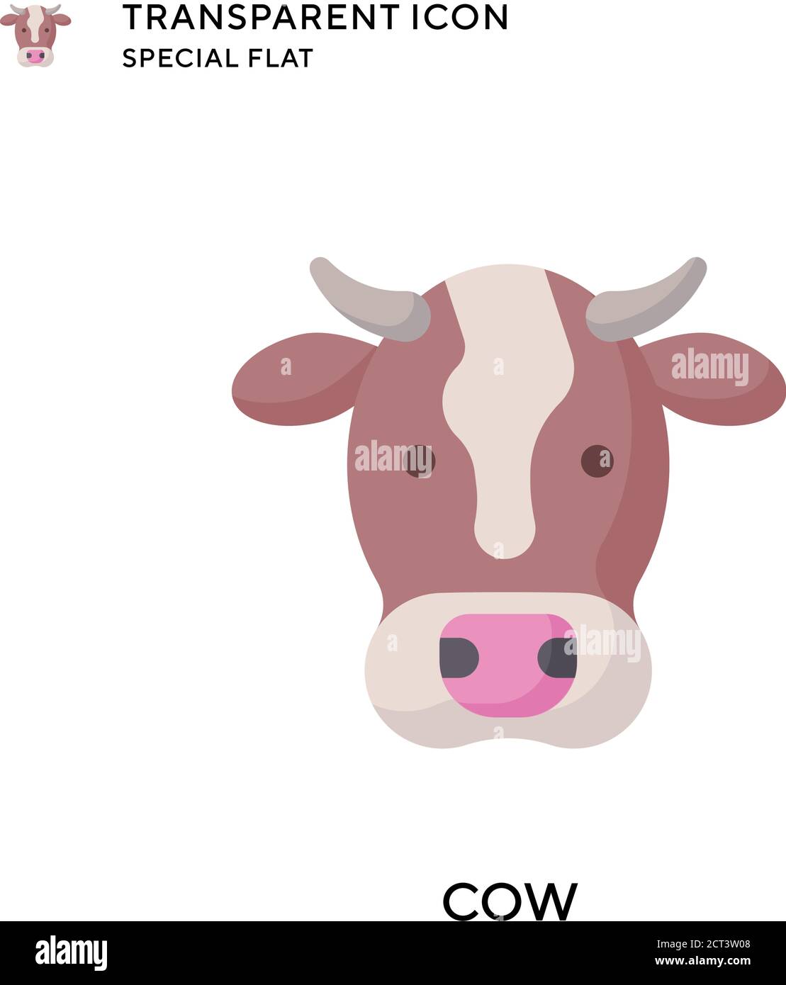 Cow vector icon. Flat style illustration. EPS 10 vector Stock Vector ...