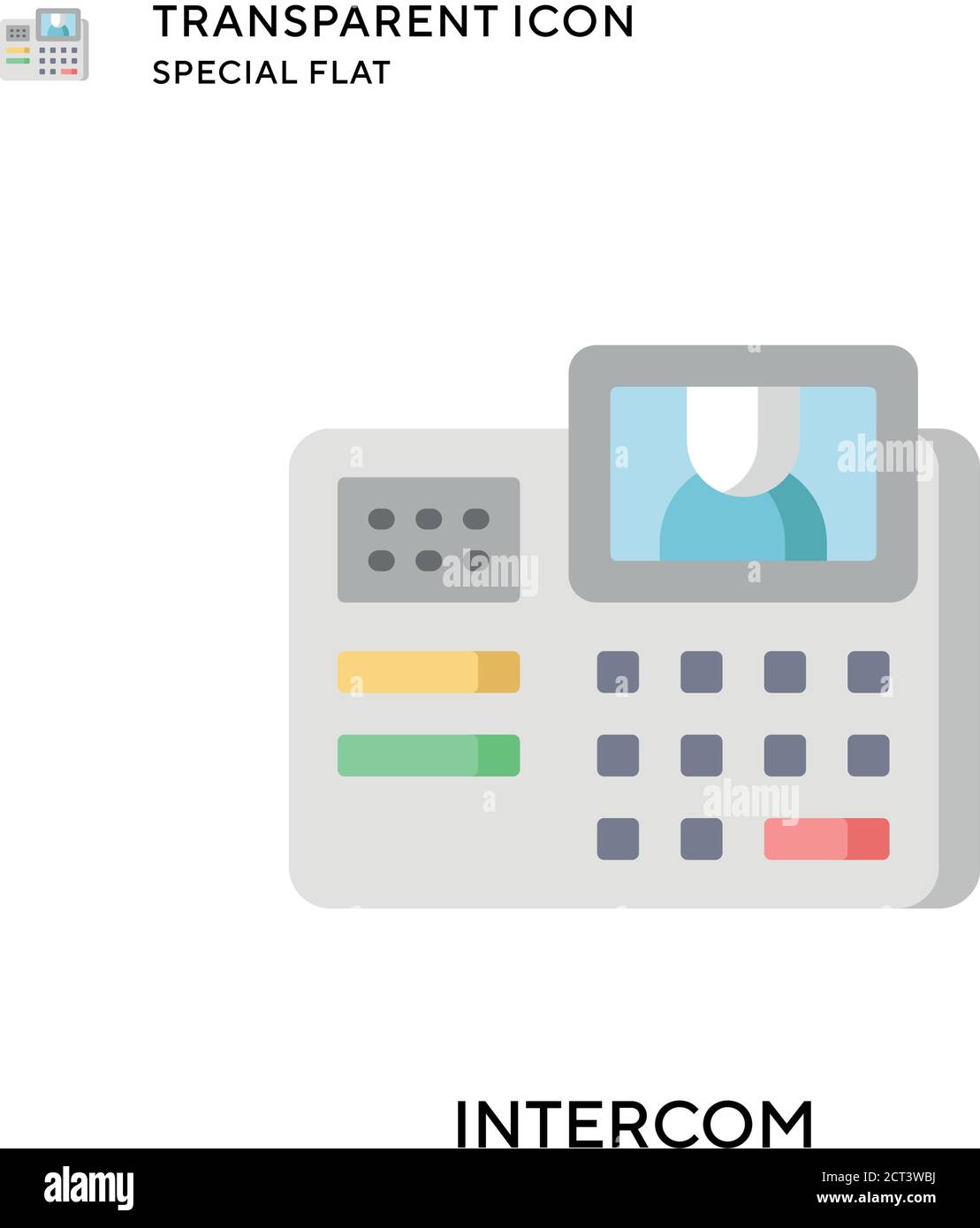 Intercom vector icon. Flat style illustration. EPS 10 vector Stock ...