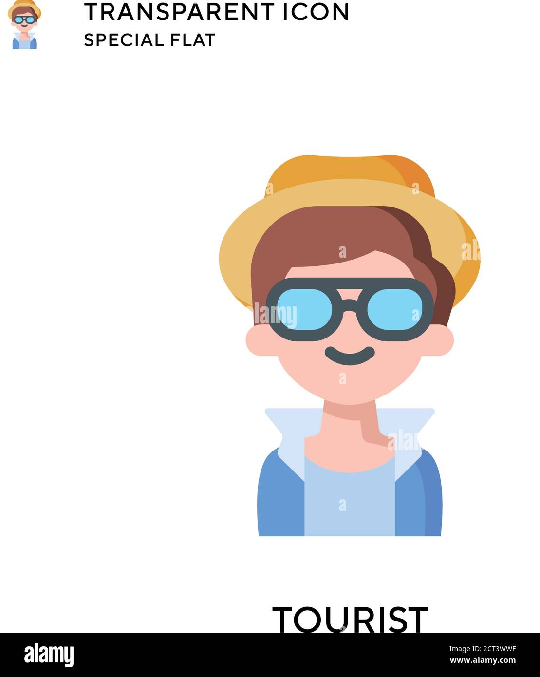 Tourist vector icon. Flat style illustration. EPS 10 vector Stock ...