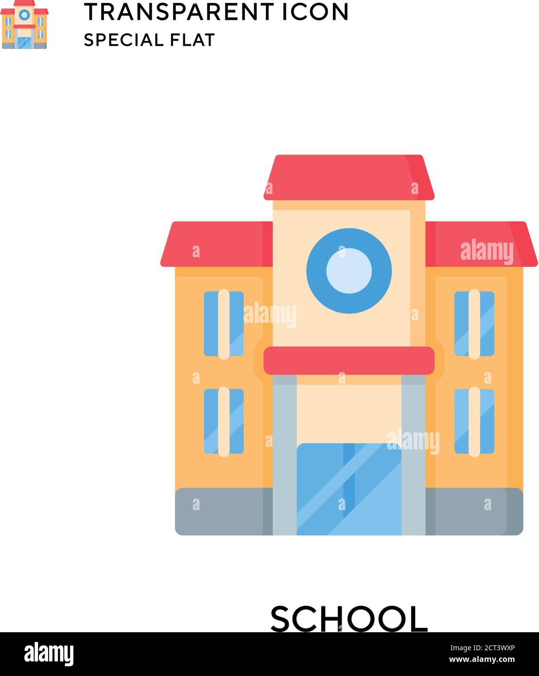 School vector icon. Flat style illustration. EPS 10 vector Stock Vector ...