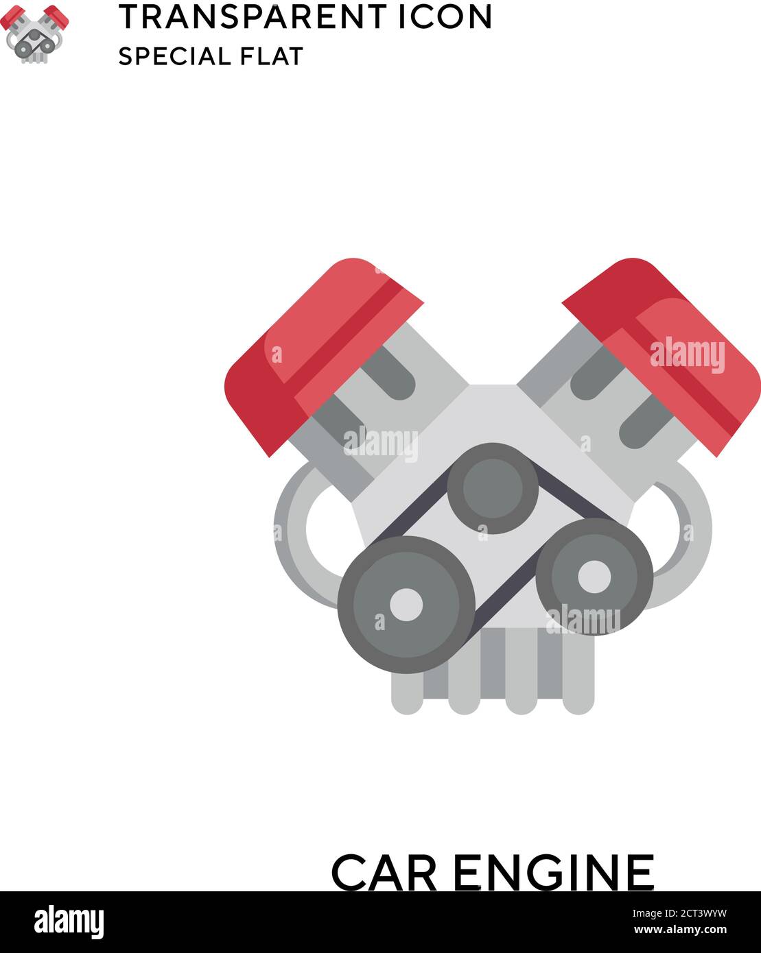 Car engine vector icon. Flat style illustration. EPS 10 vector Stock ...