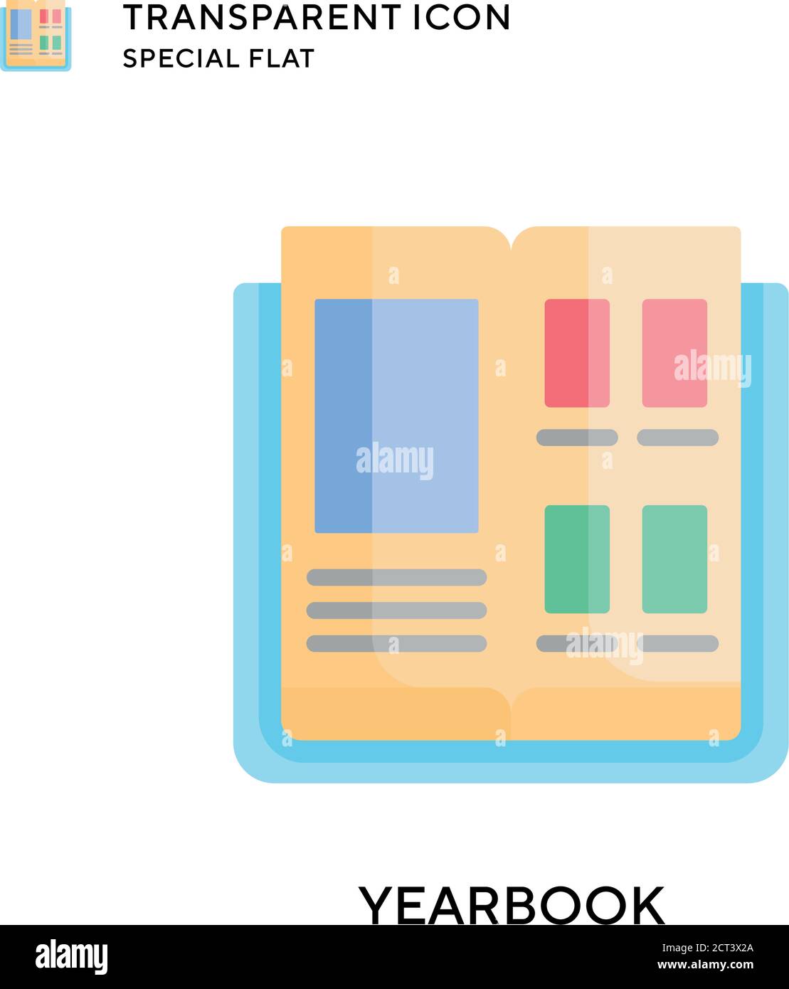 Yearbook vector icon. Flat style illustration. EPS 10 vector Stock ...