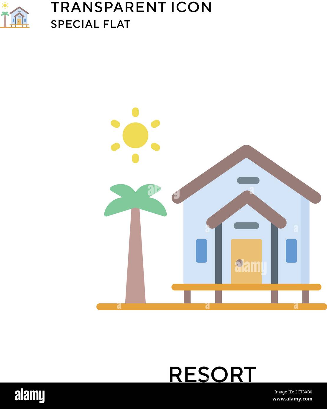 Resort vector icon. Flat style illustration. EPS 10 vector Stock Vector ...